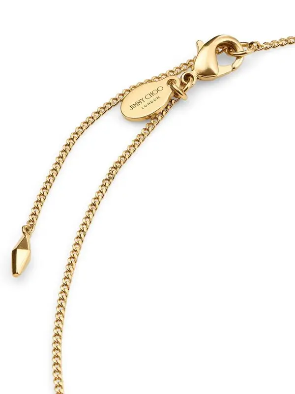 JIMMY CHOO Embellished Pendant Necklace - Yellow