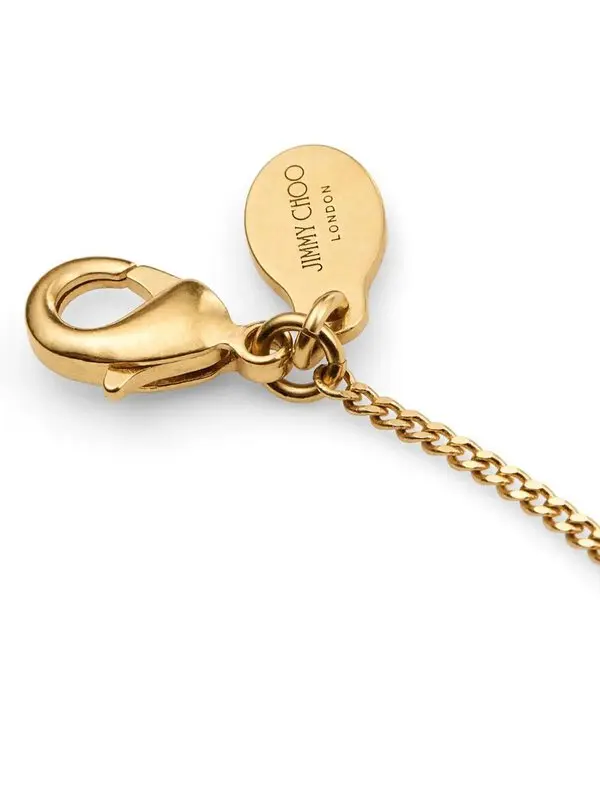 JIMMY CHOO Embellished Pendant Necklace - Yellow