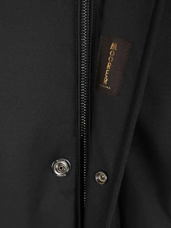 MOORER Technical Gabardine Coat With Detachable Hood