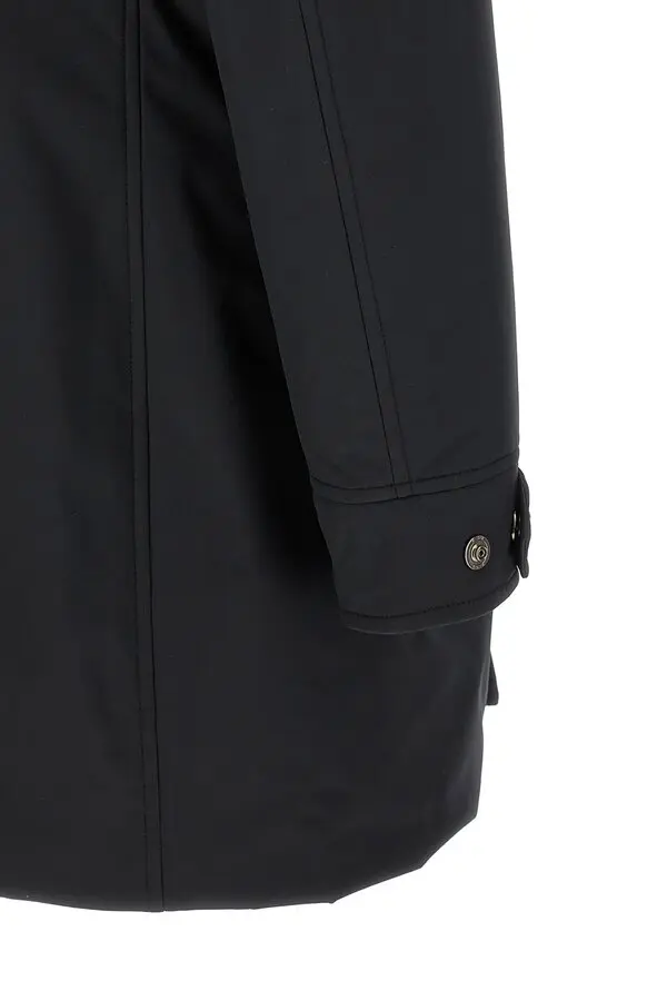 MOORER Technical Gabardine Coat With Detachable Hood