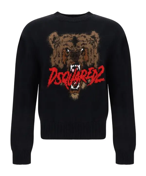 Dsquared2 Logo Intarsia Crewneck Jumper