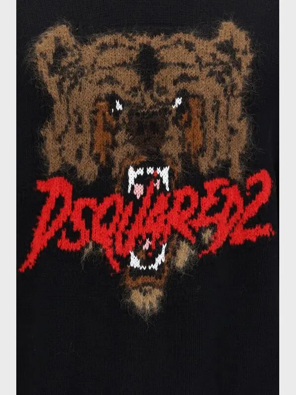 Dsquared2 Logo Intarsia Crewneck Jumper