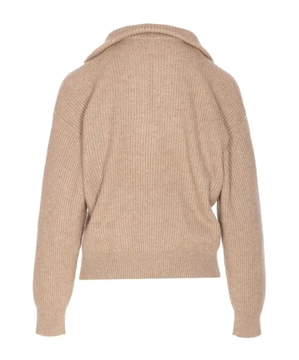 Brunello Cucinelli Ribbed Half-zip Sweater