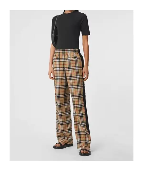Burberry Straight-leg Checked Trousers