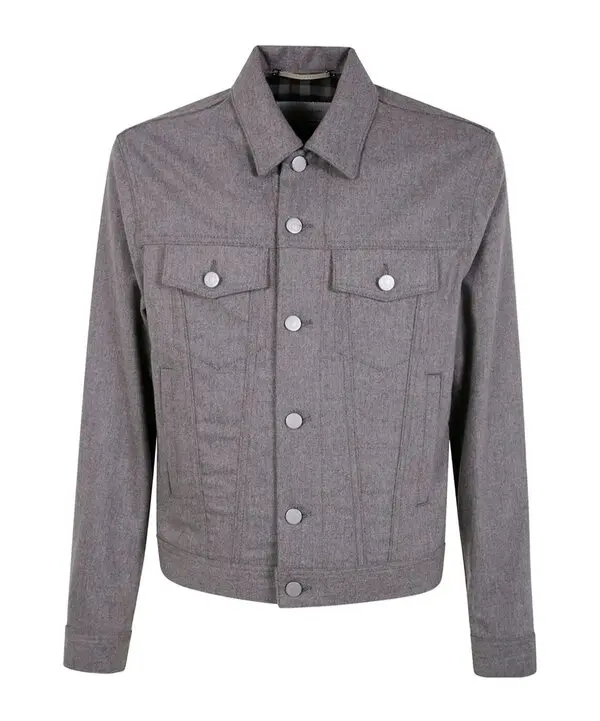 Jacob Cohen Buttoned Pocket Shirt Jacket - Grey