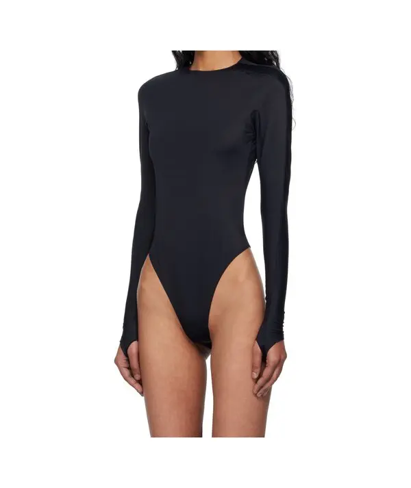 MUGLER Long-sleeve Concealed Bodysuit