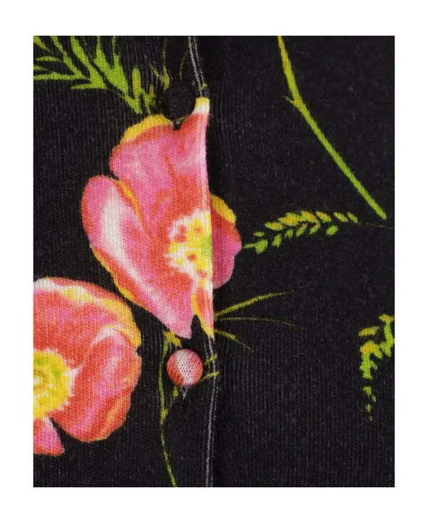 Balenciaga Floral-print Wool Cardigan