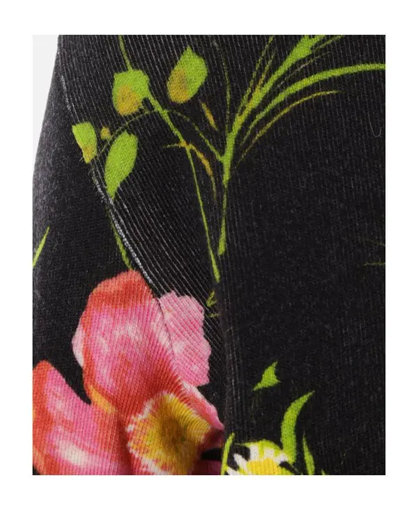 Balenciaga Floral-print Wool Cardigan