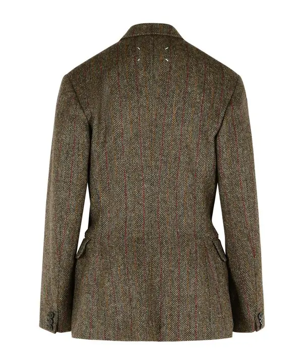 MAISON MARGIELA Herringbone Double-breasted Blazer