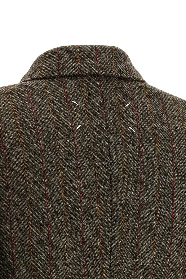MAISON MARGIELA Herringbone Double-breasted Blazer