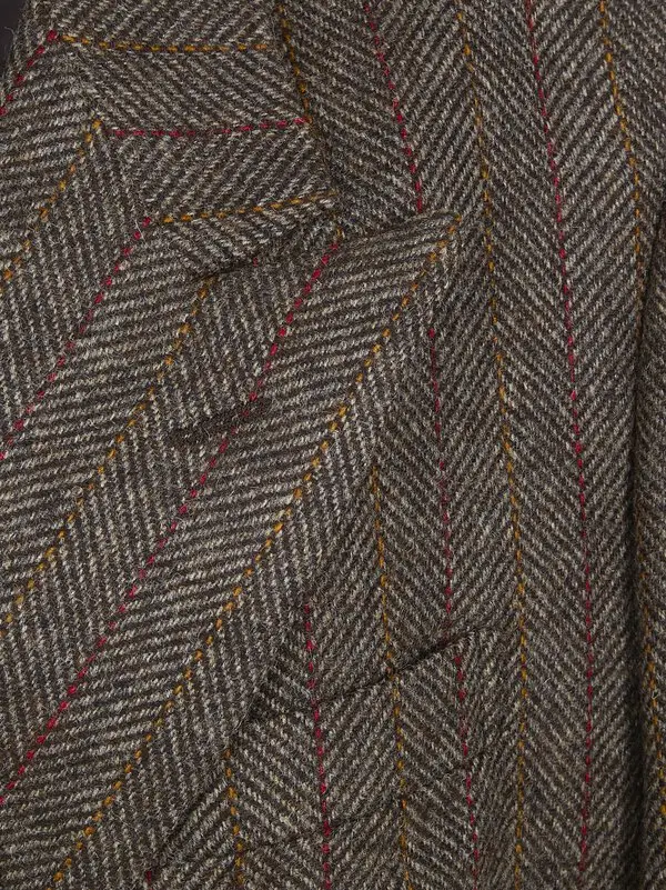 MAISON MARGIELA Herringbone Double-breasted Blazer