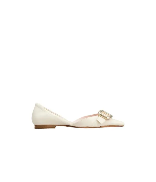 ROGER VIVIER Ballerinas In Leather With Metal Detail