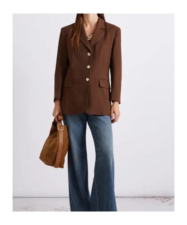 Marella Single-breasted Linen-blend Blazer