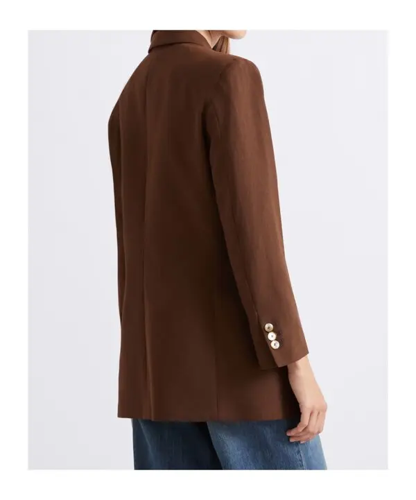 Marella Single-breasted Linen-blend Blazer