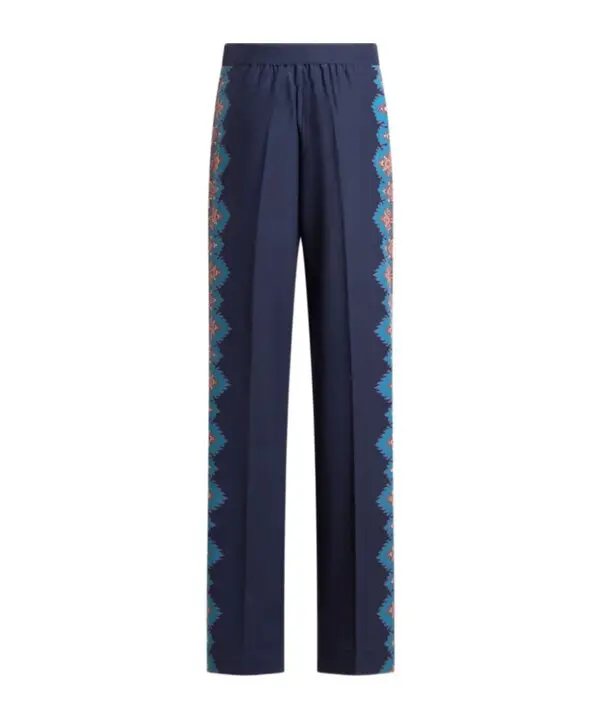 Etro Trousers With Placed Print