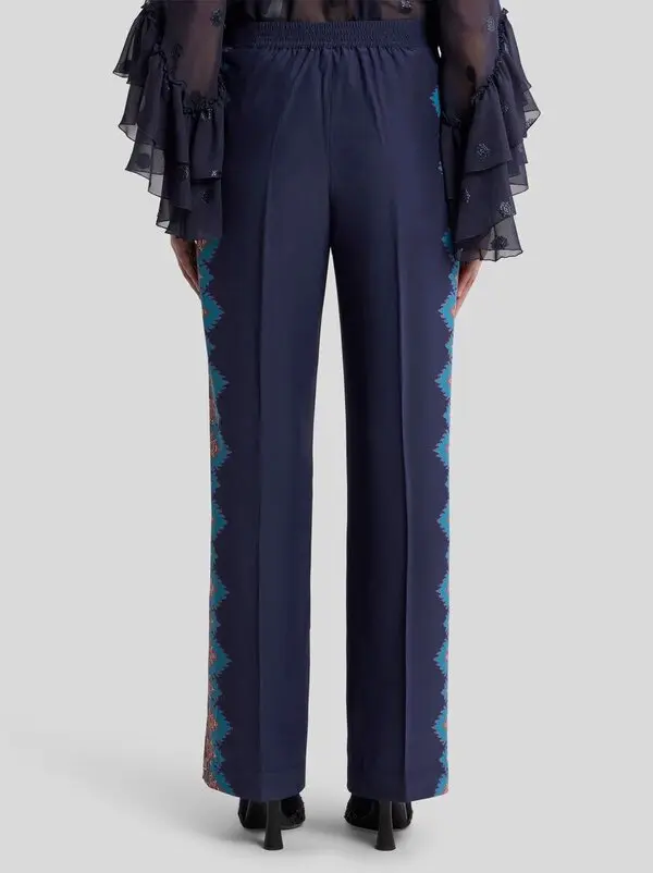 Etro Trousers With Placed Print