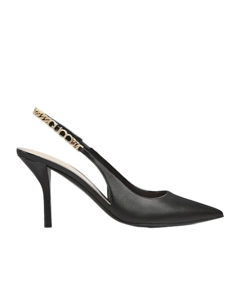 Gucci Signoria Logo Plaque Slingback Pumps