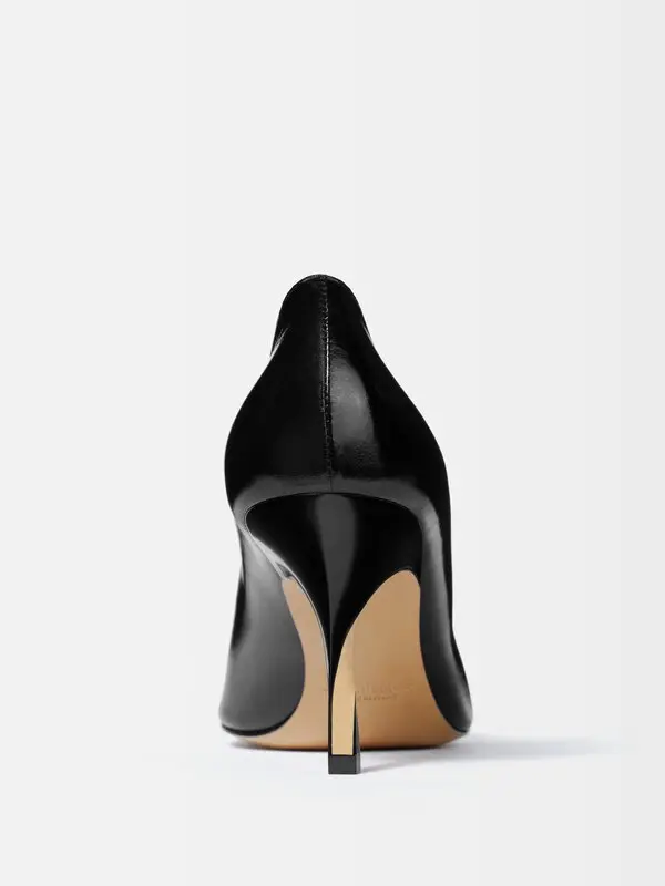 Jacquemus 80mm Bow-detail Pointed-toe Heeled Pumps - Black