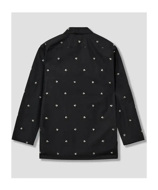 RIER Embroidered Shirt - Black