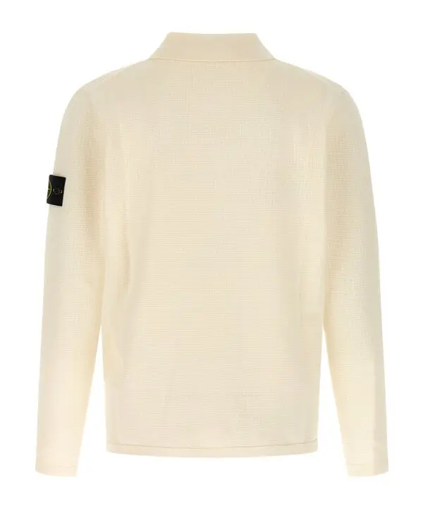 Stone Island Long-sleeve Knit Polo Shirt