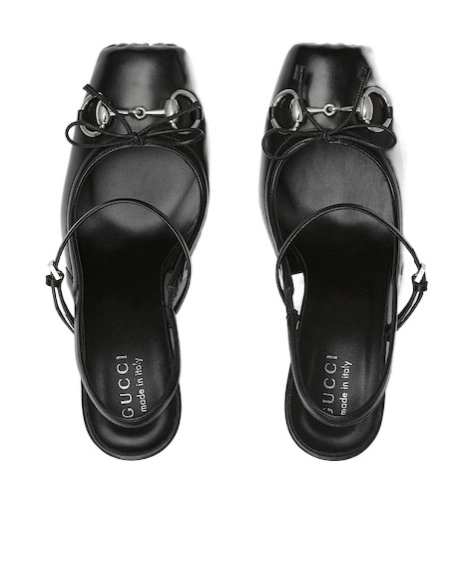 Gucci Horsebit Slingback Pumps With Bow Detail