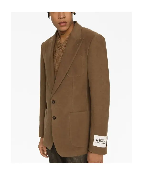 Dolce & Gabbana Single-breasted Stretch Fustian Jacket - Green