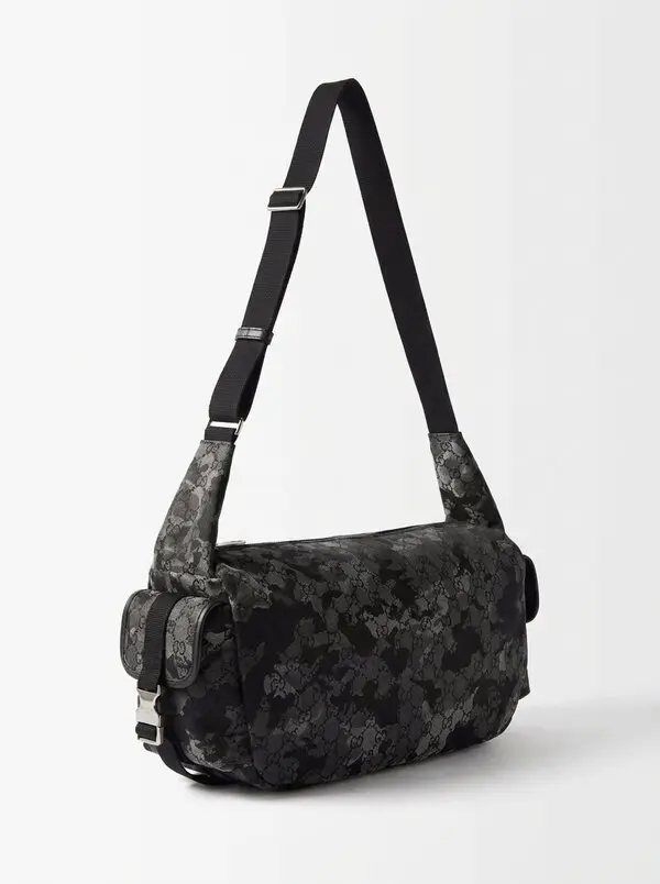 Gucci Gg Large Crossbody Bag - Gray/black