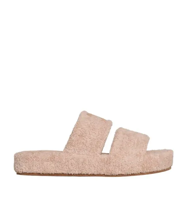 Celine Triomphe Open-toe Slippers - Faded Pink