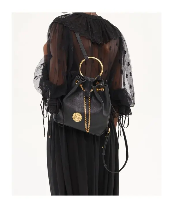 Chloé Grained Buffalo Leather Bracelet Backpack