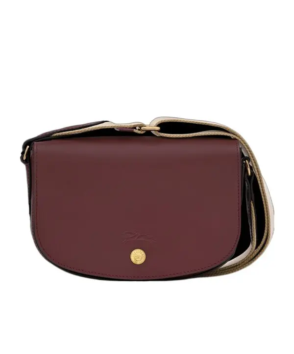 Longchamp Pure S Smooth Leather Crossbody Bag - Red