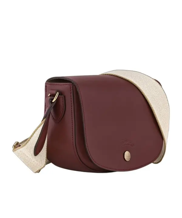 Longchamp Pure S Smooth Leather Crossbody Bag - Red
