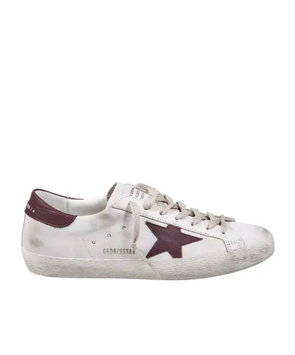 GOLDEN GOOSE Super Star Low-top Sneakers - White/red