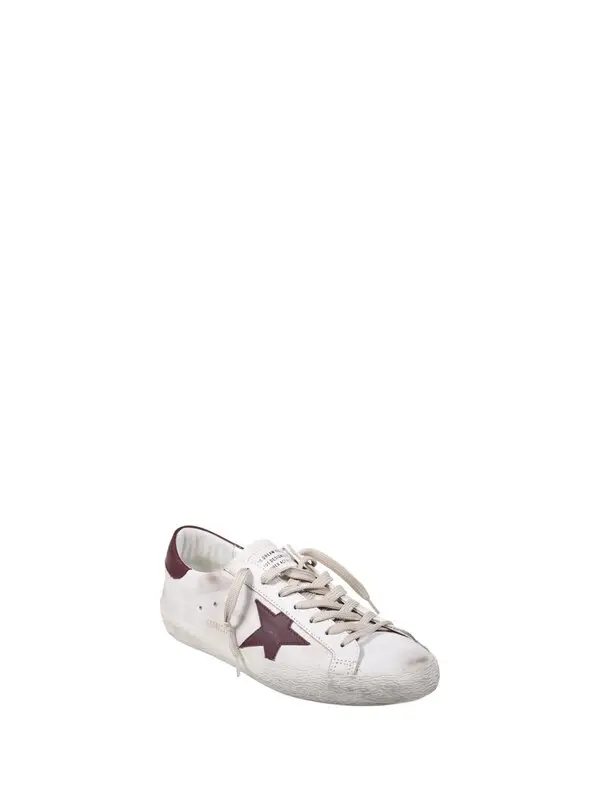GOLDEN GOOSE Super Star Low-top Sneakers - White/red