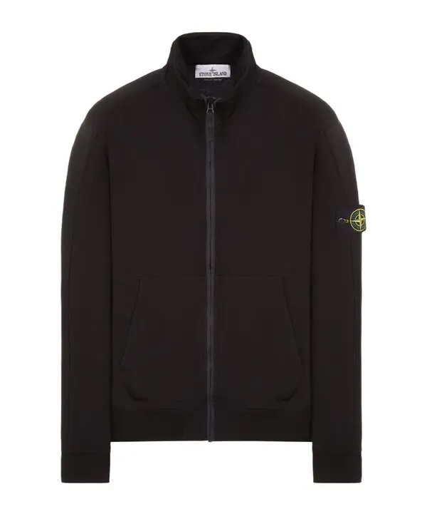 Stone Island High-neck Zip-up Jacket - Black