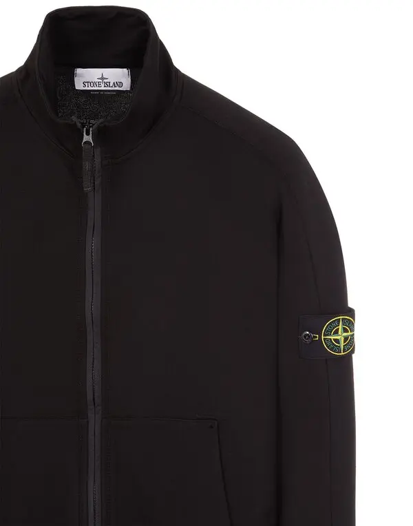 Stone Island High-neck Zip-up Jacket - Black