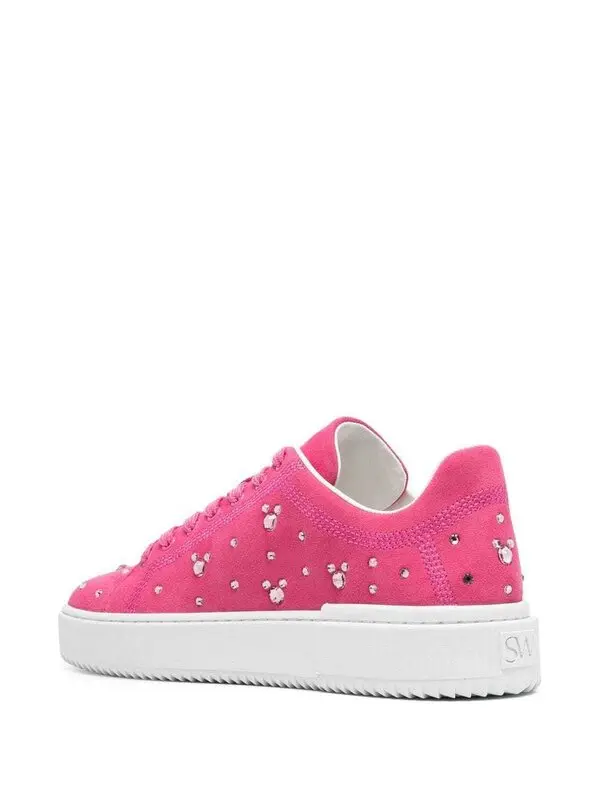 STUART WEITZMAN X Disney Embellished Suede Low-top Sneakers