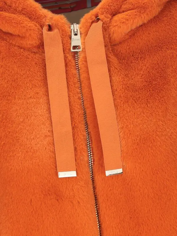 Herno Drawstring Zip-up Hooded Jacket