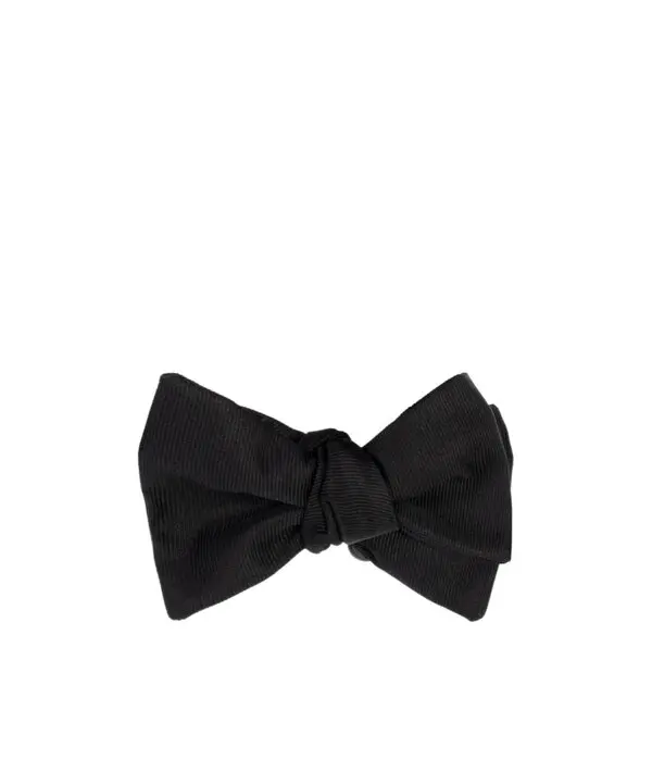 Giorgio Armani Satin Bow Tie - Black