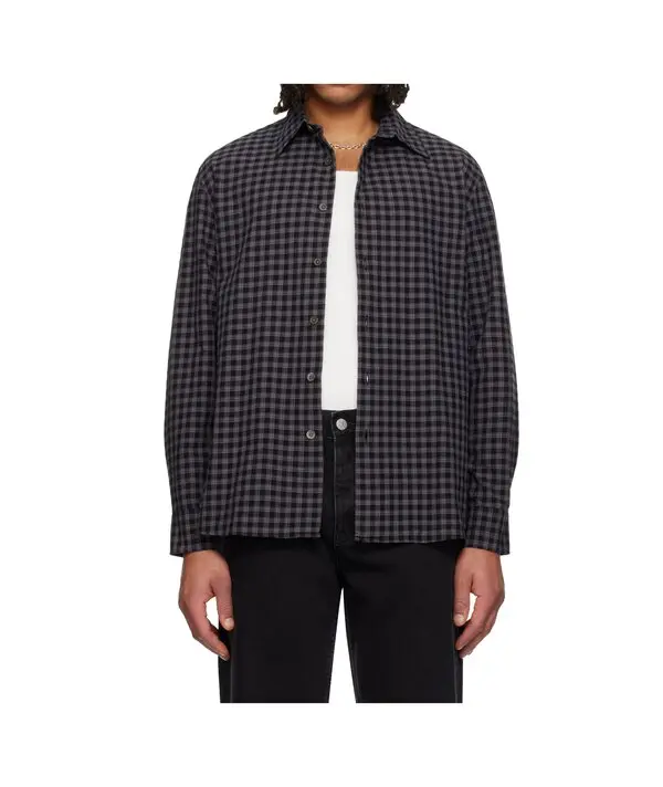 SUNFLOWER Studio Plaid Shirt - Black