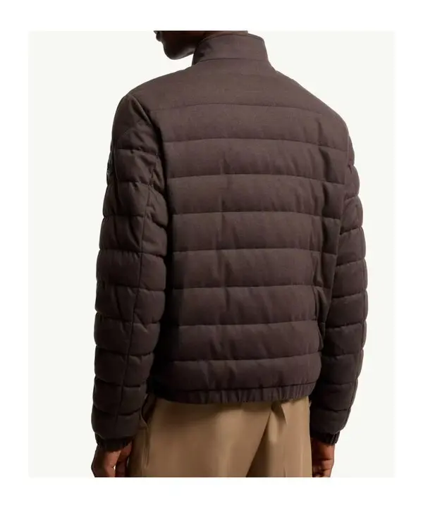 Moncler Luray Cashmere Blend Short Down Jacket - Brown