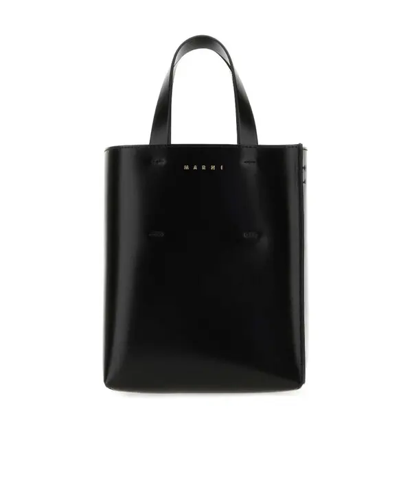 Marni Logo Printed Tote Bag - Black