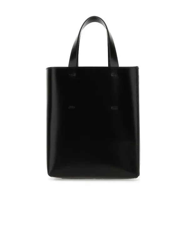 Marni Logo Printed Tote Bag - Black