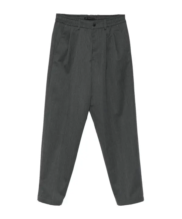 LOW BRAND Straight-leg Casual Pants With Button Fly - Black