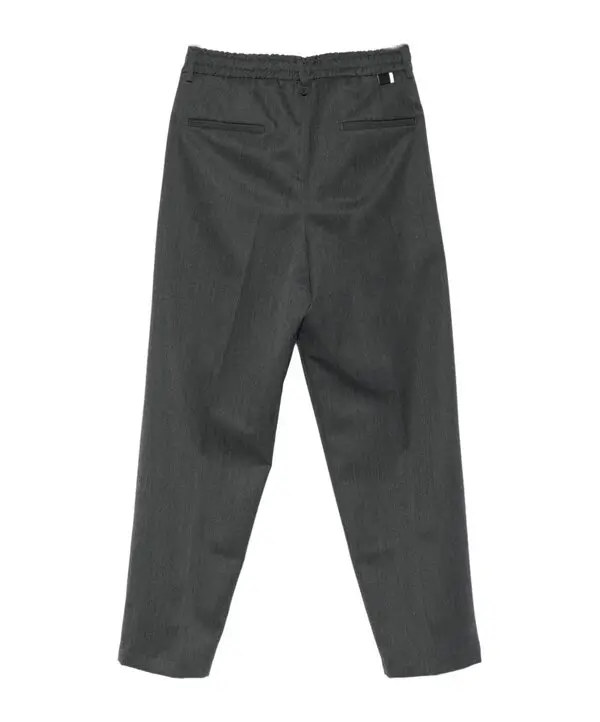 LOW BRAND Straight-leg Casual Pants With Button Fly - Black