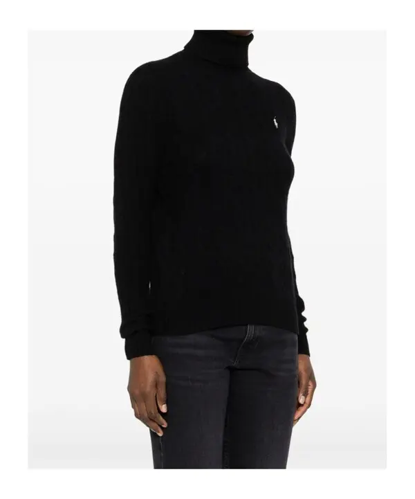 Polo Ralph Lauren Roll Neck Knitted Jumper - Black