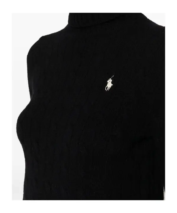 Polo Ralph Lauren Roll Neck Knitted Jumper - Black