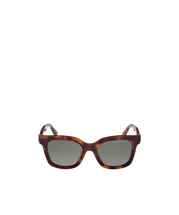 Moncler Square Frame Sunglasses With Logo Detail - Gray
