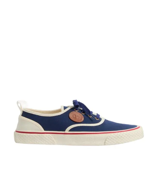 Valentino Garavani Vlogo Signature Lace-up Sneakers - Blue/white
