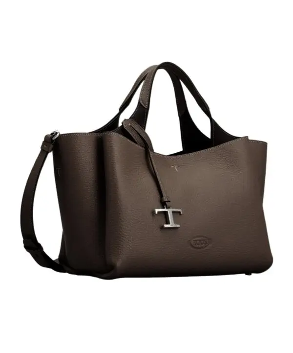 TOD'S Logo Embossed Tote Bag - Brown