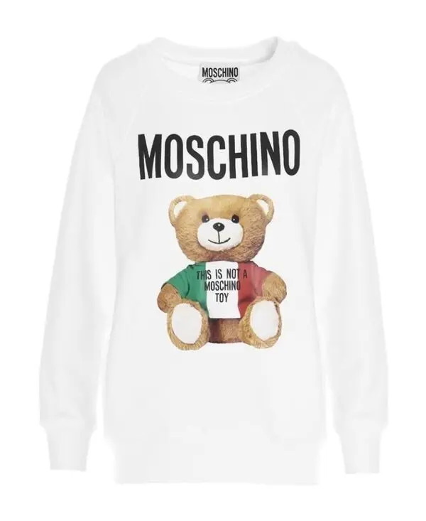 Moschino Teddy Bear Logo Sweatshirt - White